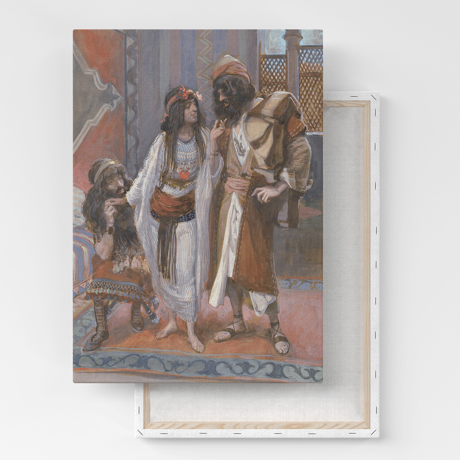 Картина на холсте, репродукция / Джеймс Тиссо - The Harlot of Jericho / Размер 80 x 106 см