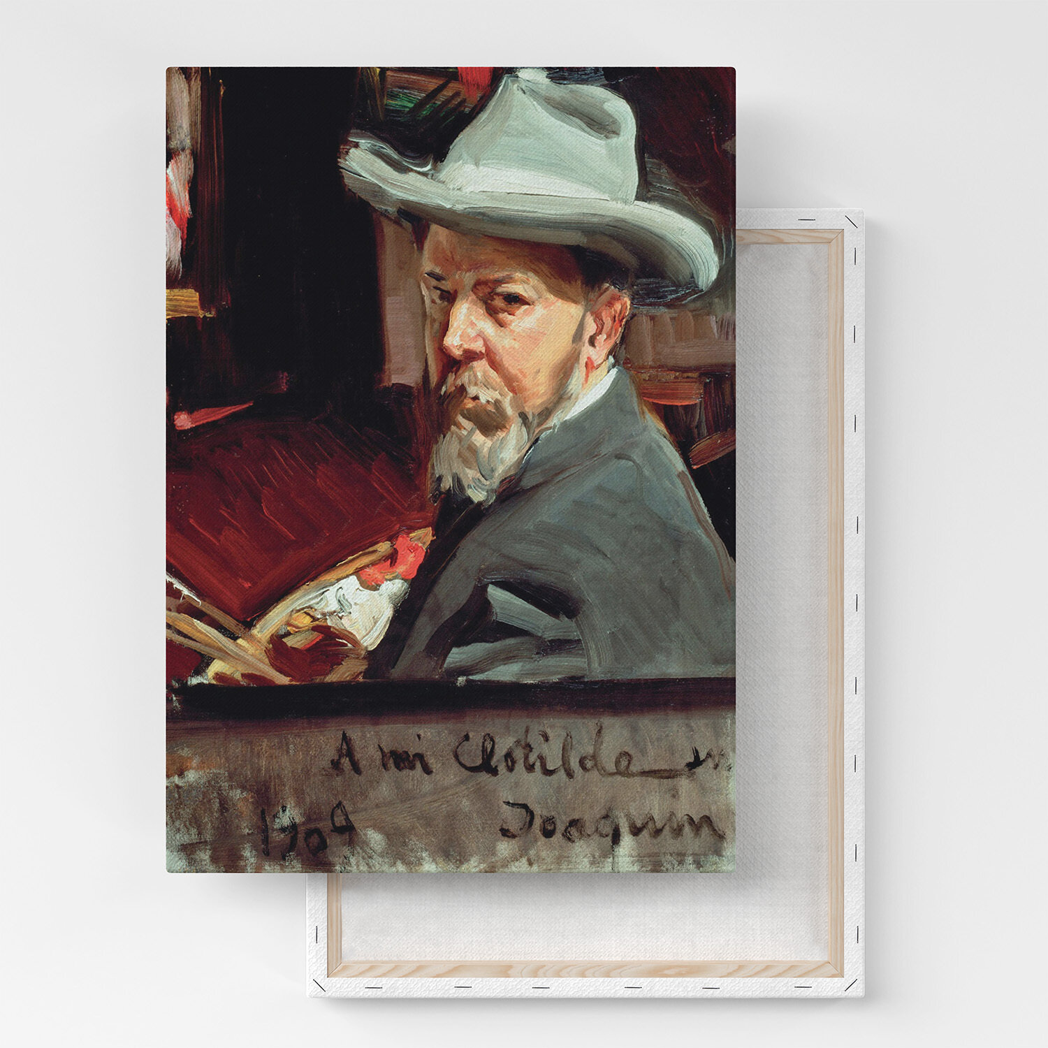 Картина на холсте, репродукция / Хоакин Соролья - Self Portrait / Размер 30 x 40 см