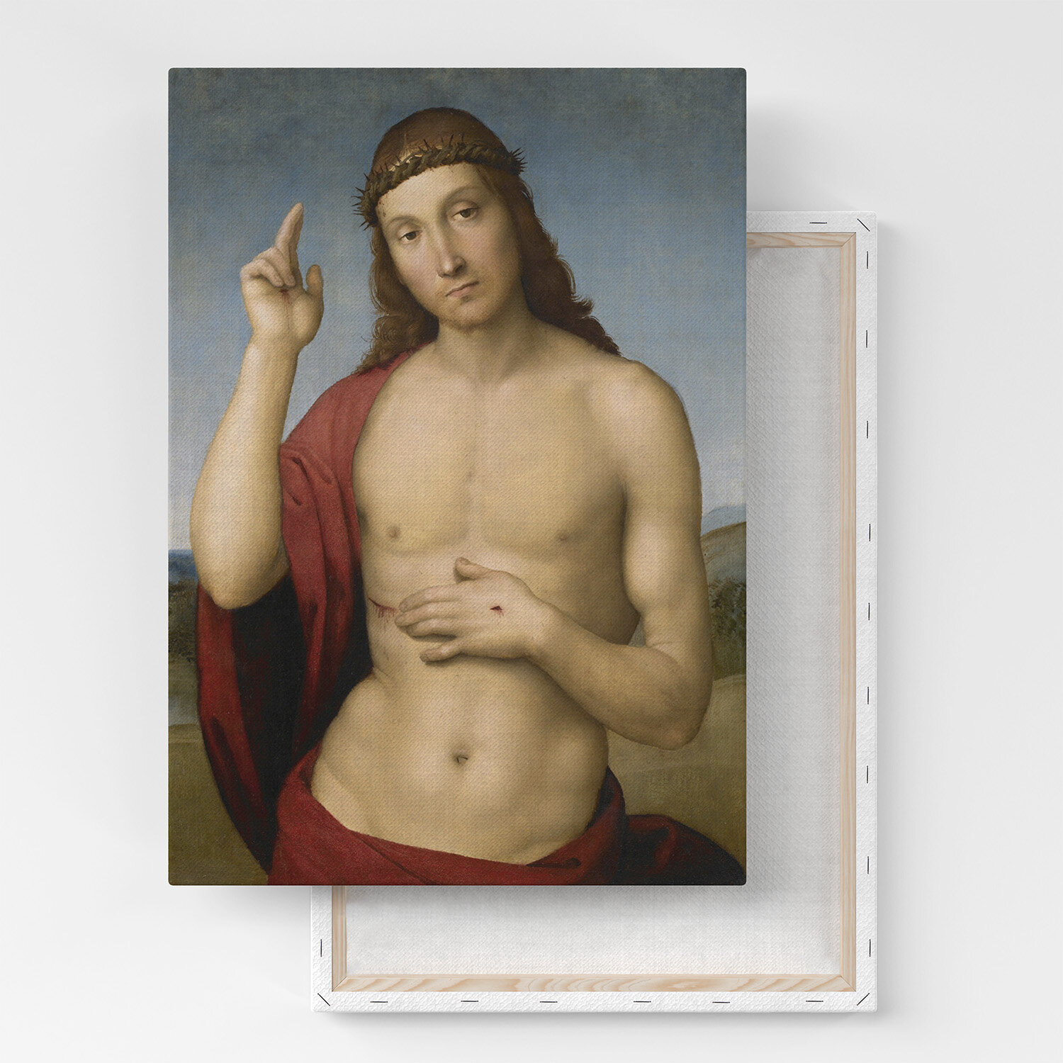 Картина на холсте, репродукция / Рафаэль Санти - Благословение Христа / Размер 30 x 40 см