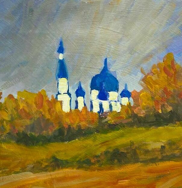 Осенний пейзаж Картина маслом современный художник С. Петербург