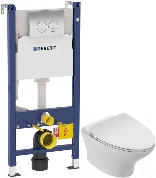 Комплект подвесной унитаз Jacob Delafon Nouvelle Vague EDJ102-00 + E20069-00 + система инсталляции Geberit 458.124.21.1