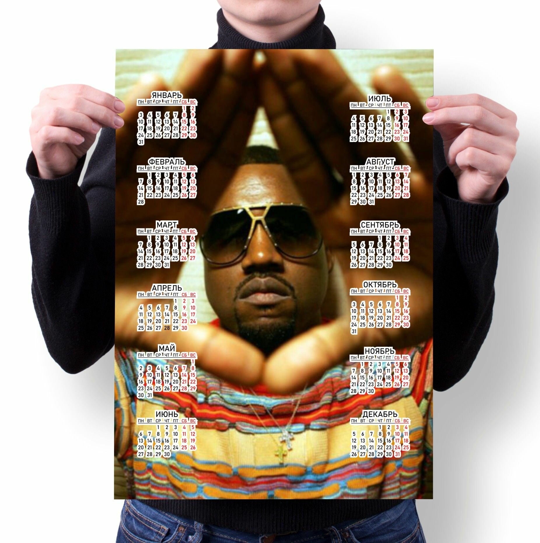 Календарь формата А4 с принтом "Пафф Дэдди", Puff Daddy