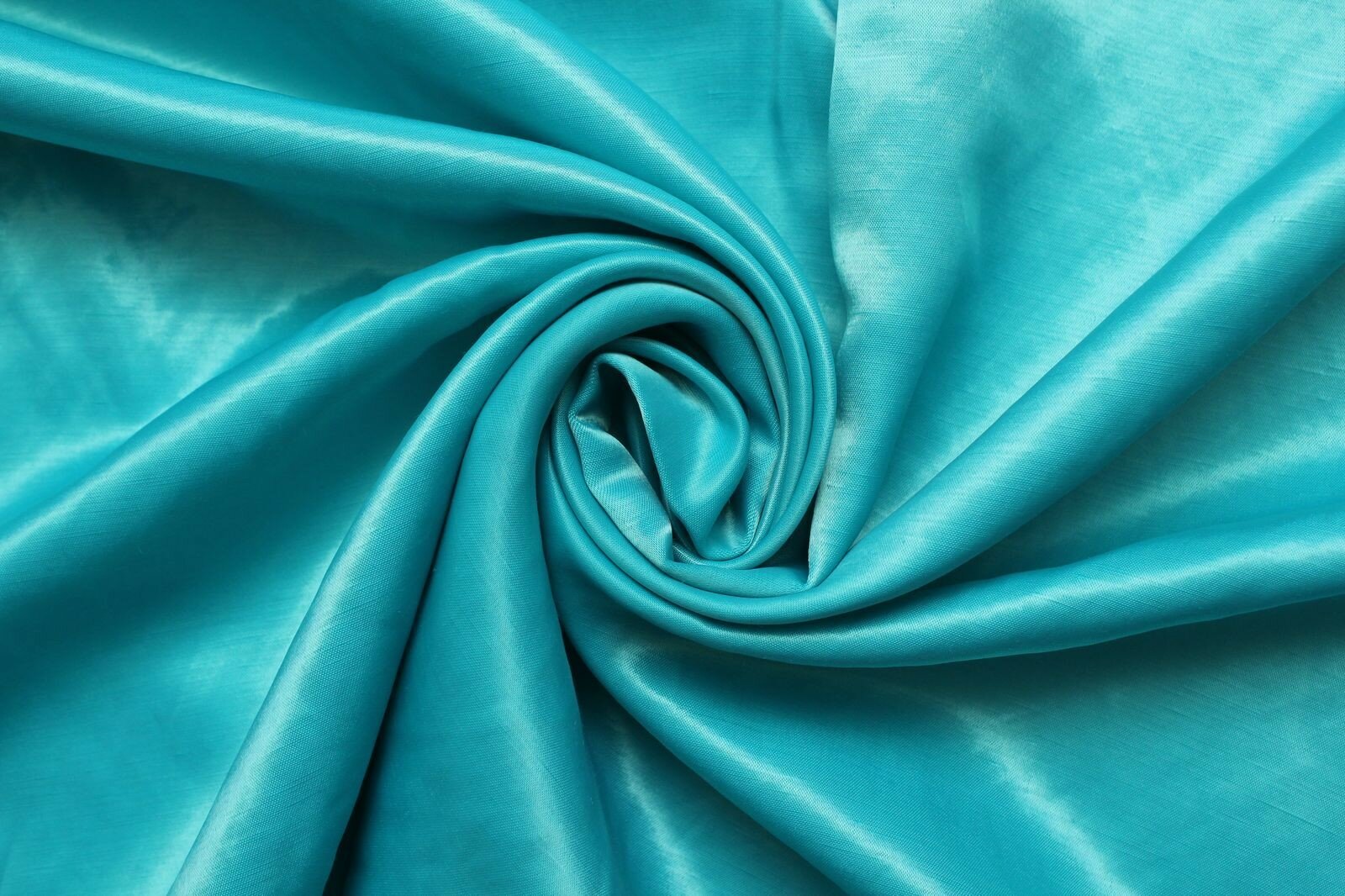 Ткань Атлас костюмный Nino со льном ярко-бирюзовый, 260 г/пм, ш148см, 0,5 м