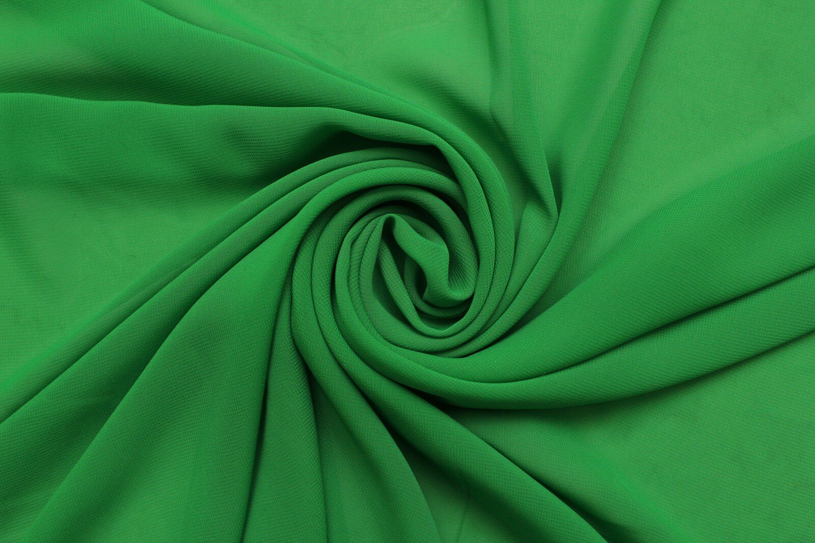 Ткань Шифон цвета яркой весенней травы, ш150см, 0,5 м