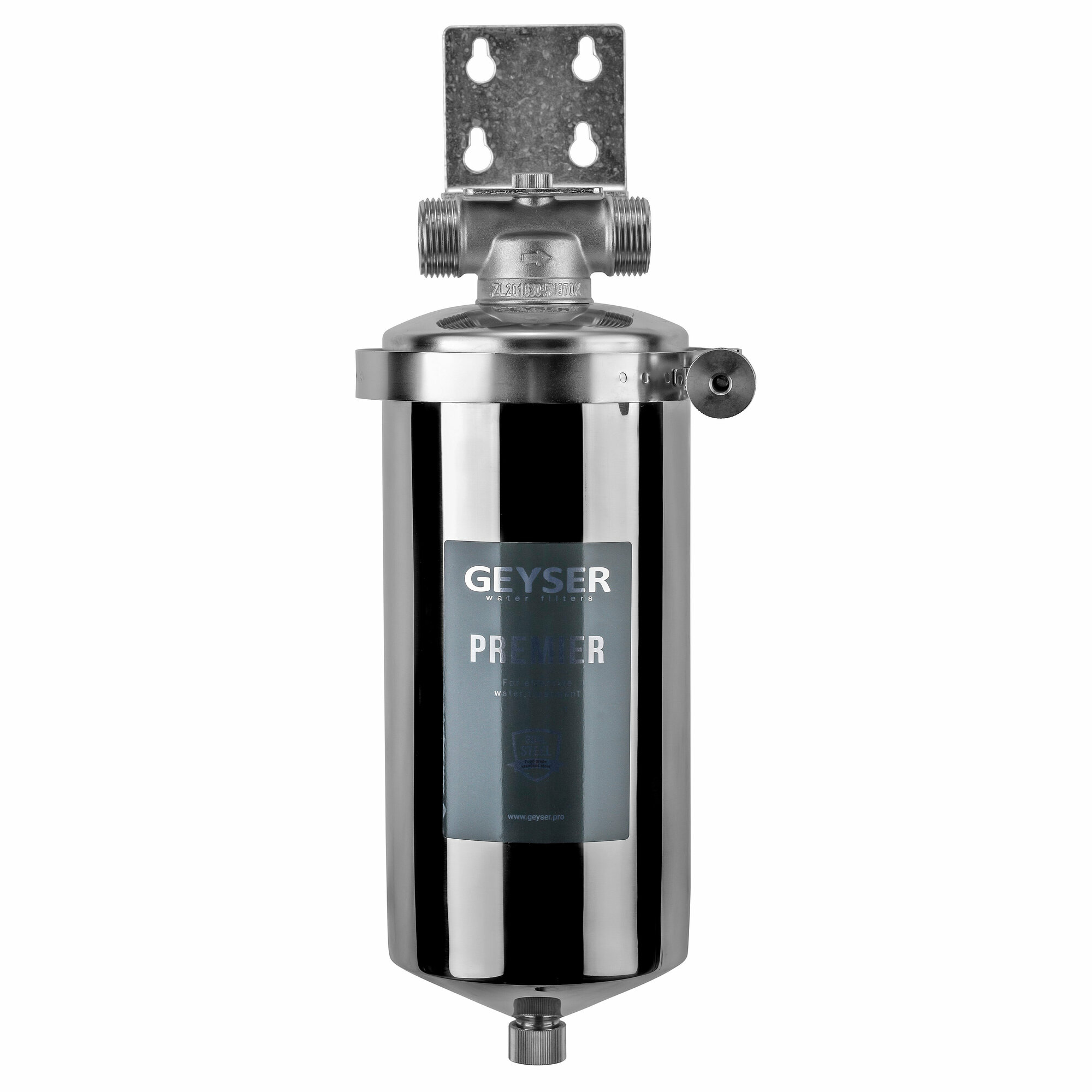 Гейзер Премьер 10 BB 1" Корпус фильтра магистрального (нержавеющая сталь)
