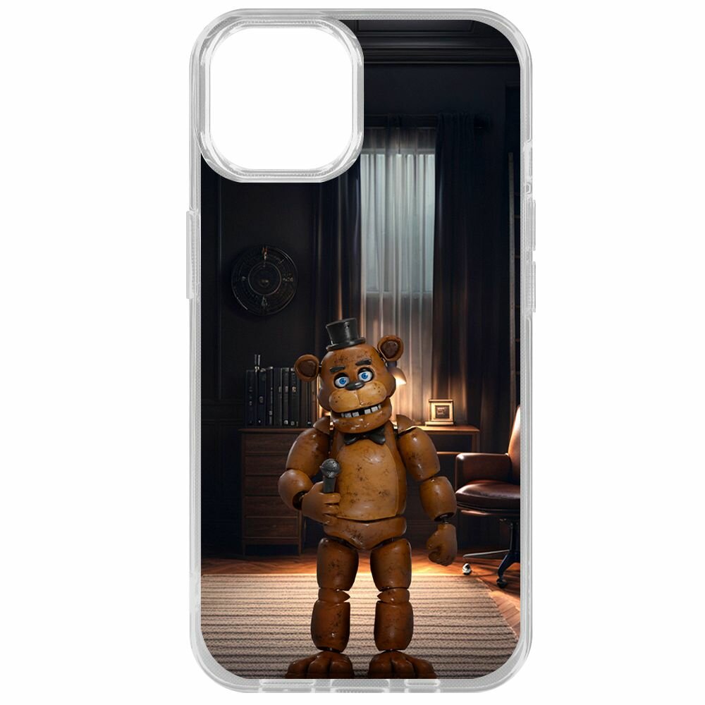 Чехол-накладка Krutoff Clear Case фнаф - Медведь Фредди для iPhone 14