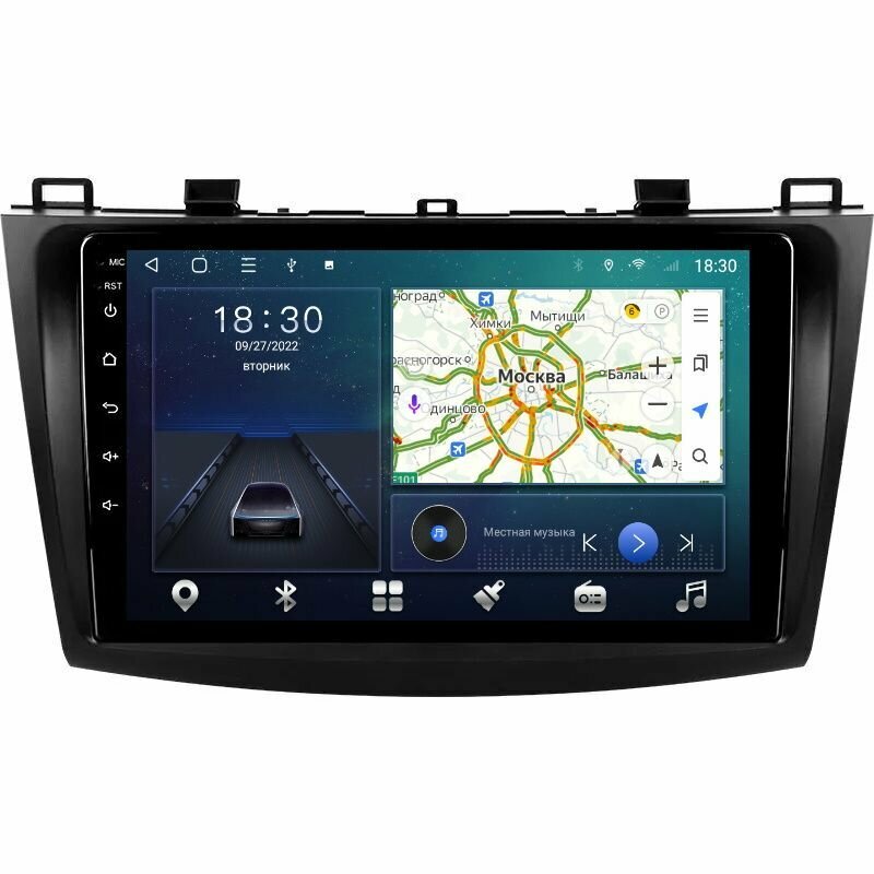 Магнитола CRS-300 Мазда 3 2009-2013 Mazda 3 BL - Android 13 - Процессор 8 ядер - Carplay - DSP 36 полос - 4G(Sim)