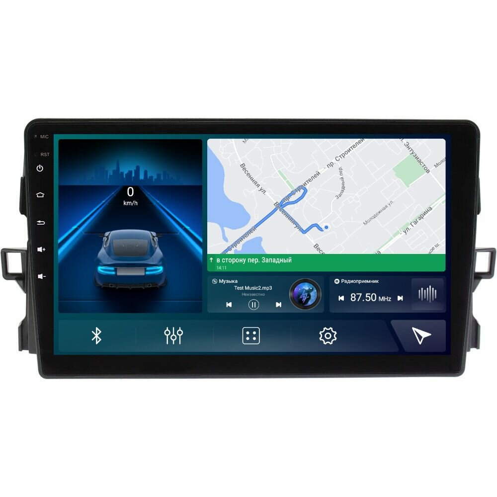 Магнитола CRS-300 Тойота Аурис экран 9 дюймов Toyota Auris 2006-2012 с Android 13, 4/32Gb память, 8 ядерный процессор, Carplay, DSP, 4G модем (Sim)