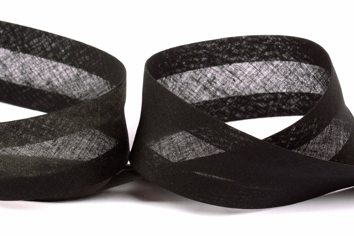 Косая бейка Х/Б Gamma GK-40C 40 мм 25 м +- 1 м Черный(080/081)