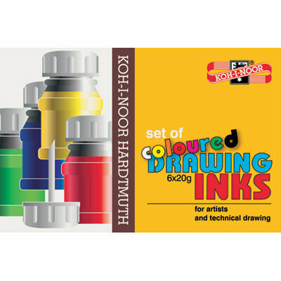 Набор цветной туши "KOH-I-NOOR Hardtmuth" 6 цв. х 20 г 01417S0601KK