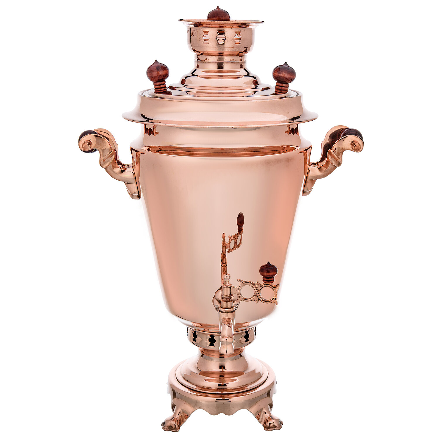 Самовар жаровой латунный омедненный 7 л