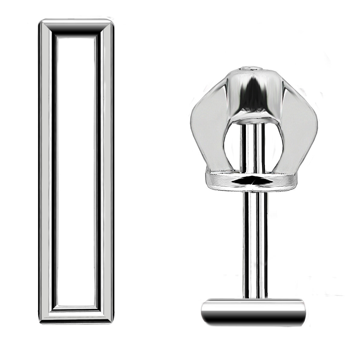 Серьги пусеты, серебро, 925 проба, родирование