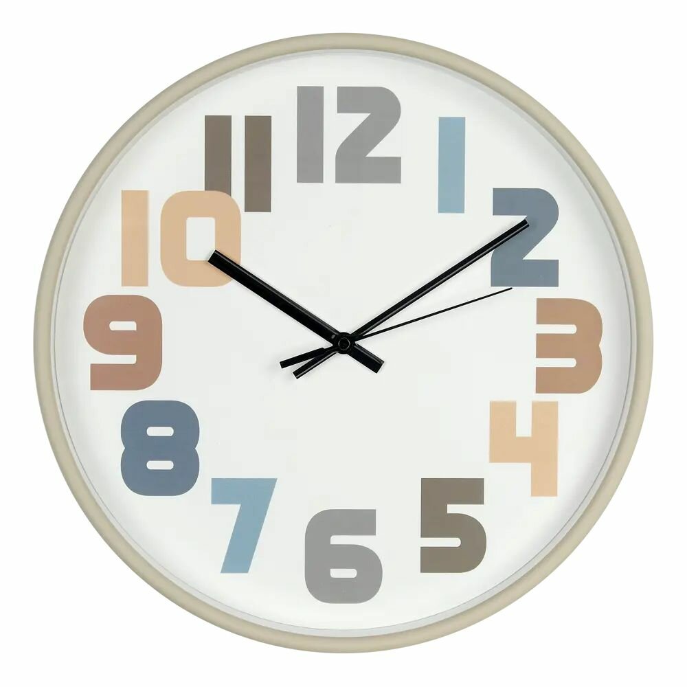 Часы настенные диаметр 30 см цвет белый