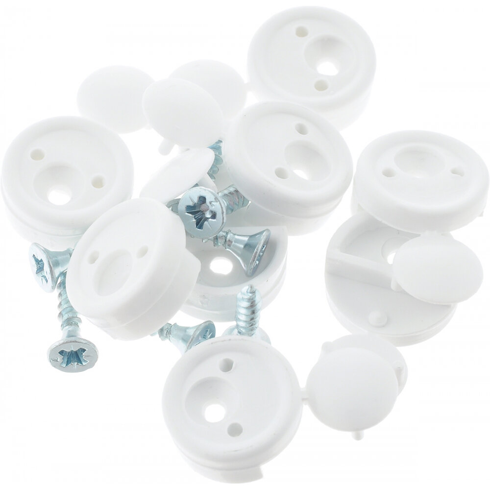 Пластиковый зеркалодержатель Tech-Krep/Zitar белый с шур. 8 шт. 127525