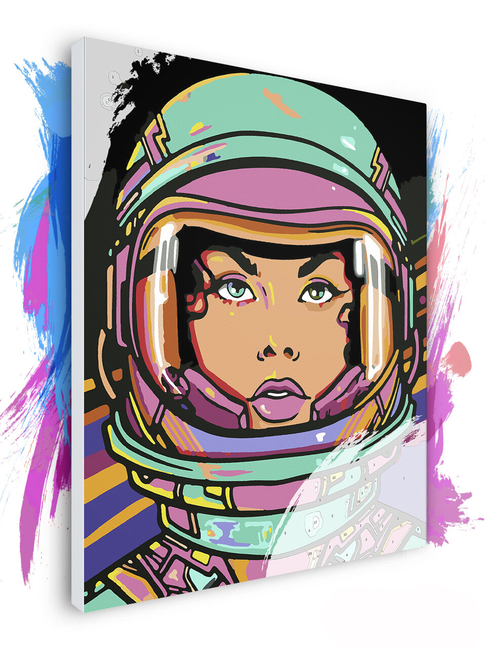 Картина по номерам на холсте Космонавт - Мисс Вселенная, 40 х 50 см