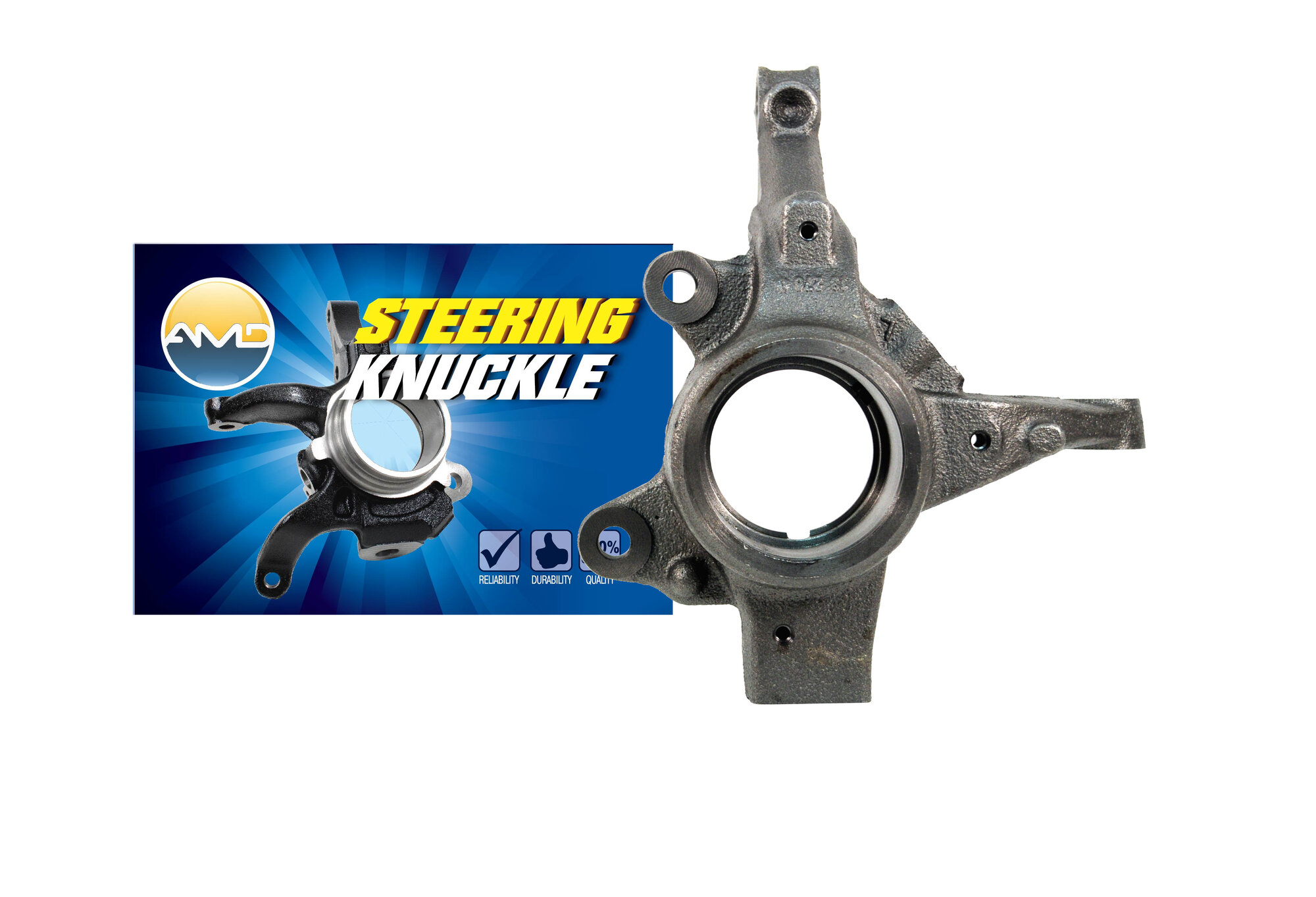 Кулак поворотный передний левый 400151018R AMD. SK253 для RENAULT (Logan II L8) (2013-)