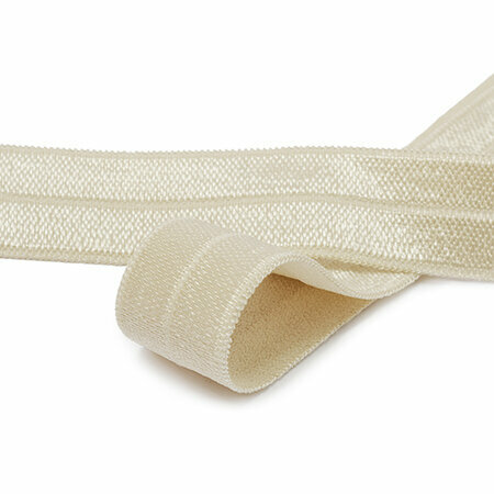 Резинка бельевая окантовочная (бейка эластичная) блестящая шир.15мм цв.307 светло-бежевый (10 метров)