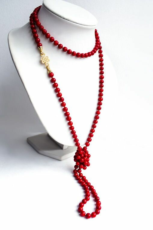 Бусы, коралл