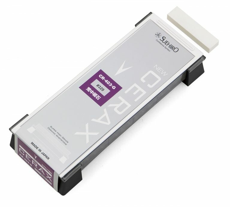 SUEHIRO CERAX Камень точильный водный NEW CERAX #320 183х63х20 мм на пластиковой подставке