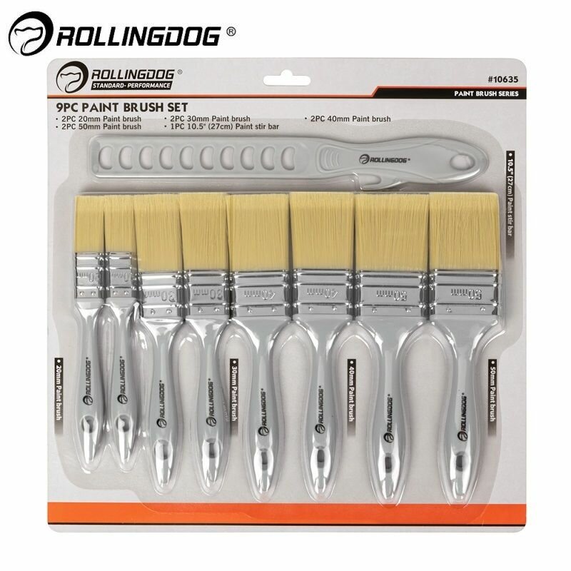 Набор кистей Rollingdog G100 20 20 30 30 40 40 50 50мм, синтетика, серия Standard, арт.10635