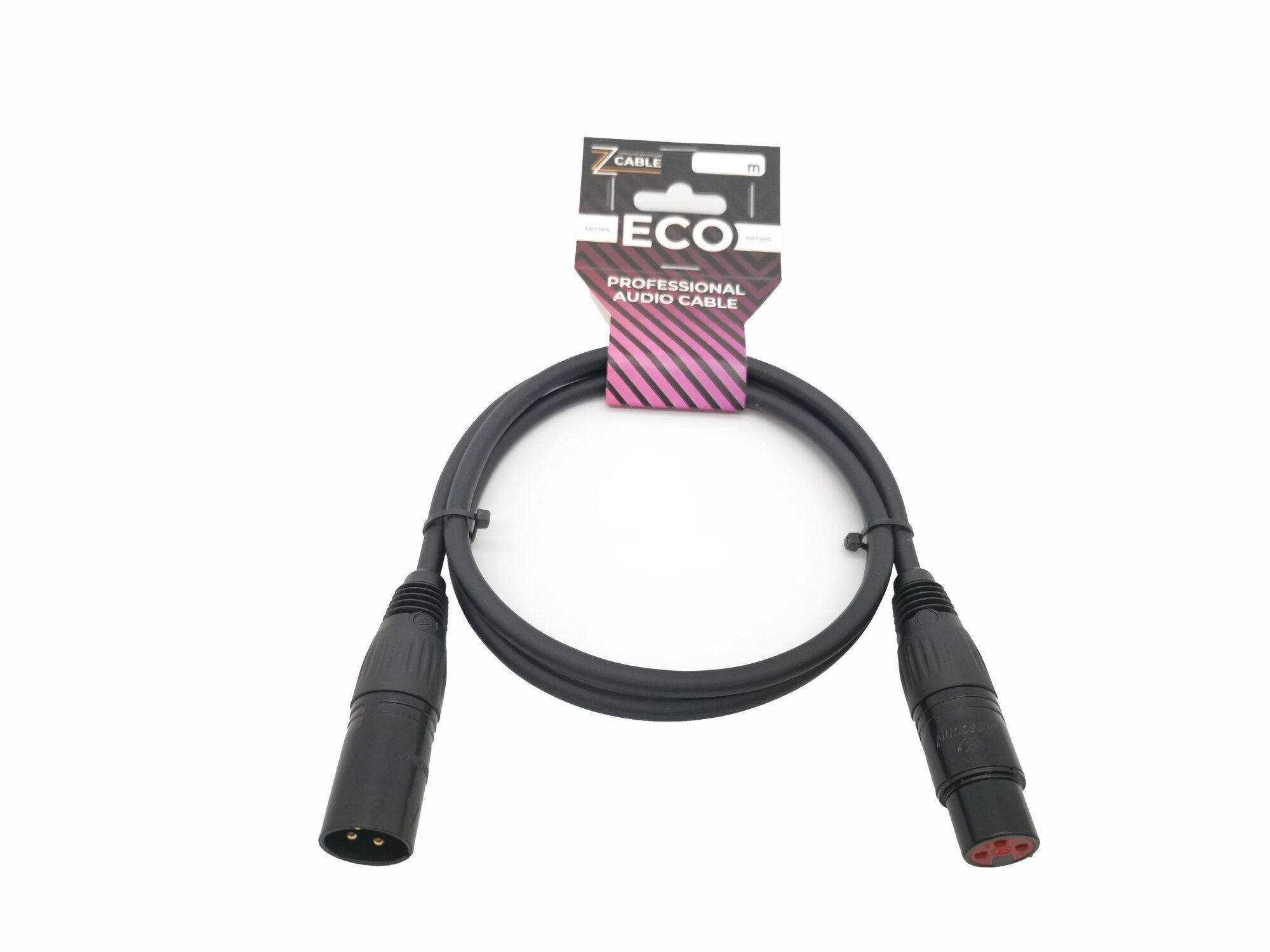 Кабель микрофонный ZZcable E2-XLR-M-F-0100-0, 1м (прямой-прямой)