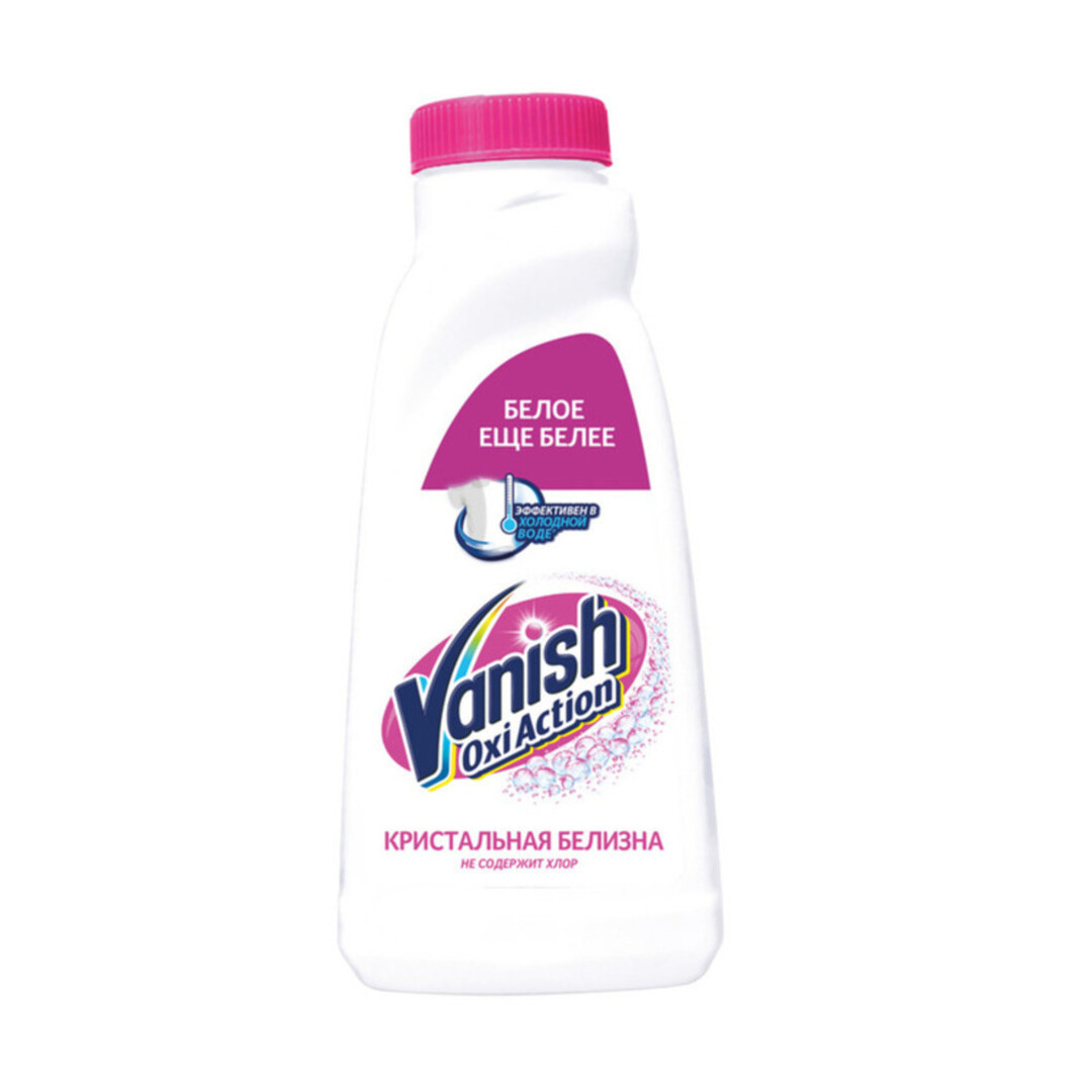 Пятновыводитель жидкий для белых тканей VANISH Oxi Action Кристальная белизна, 450мл