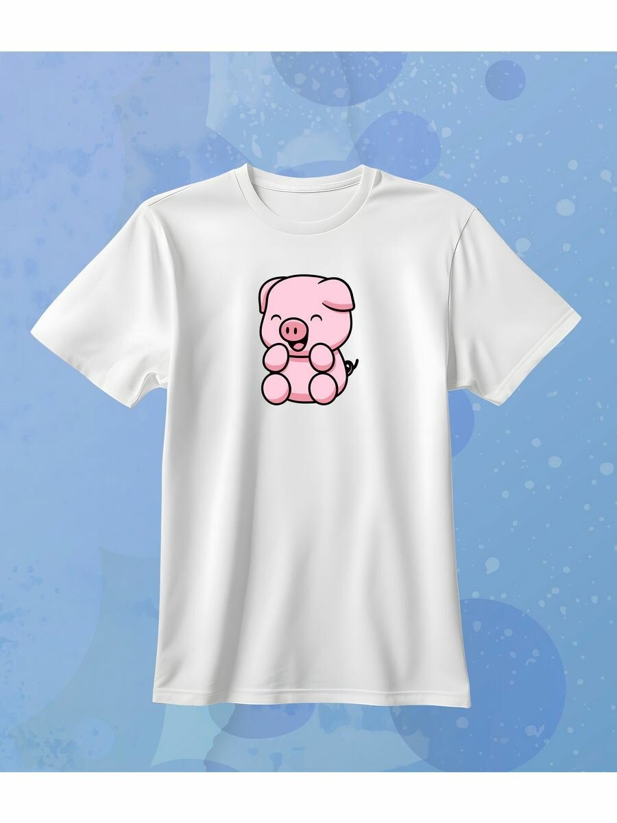 Футболка розовая свинка