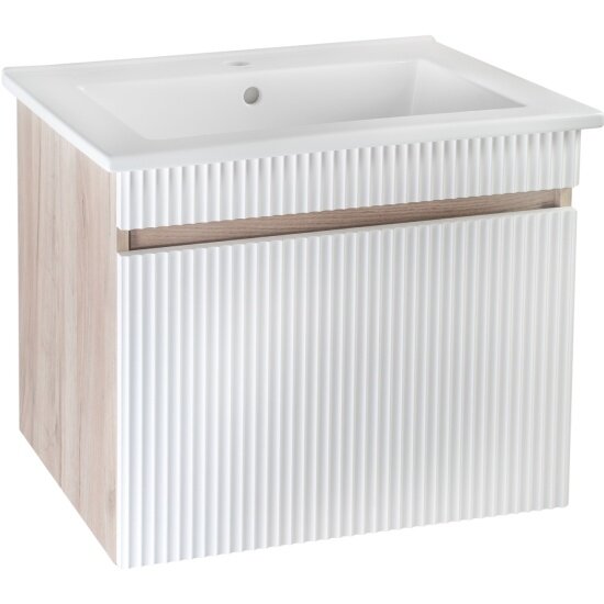 Тумба подвесная Runo Руно Модена 75 крафтовый дуб под умывальник Оскар 75