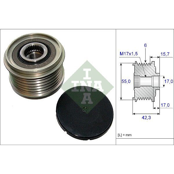 Шкив генератора для автомобиля, INA 535 0154 10 (1 шт.)