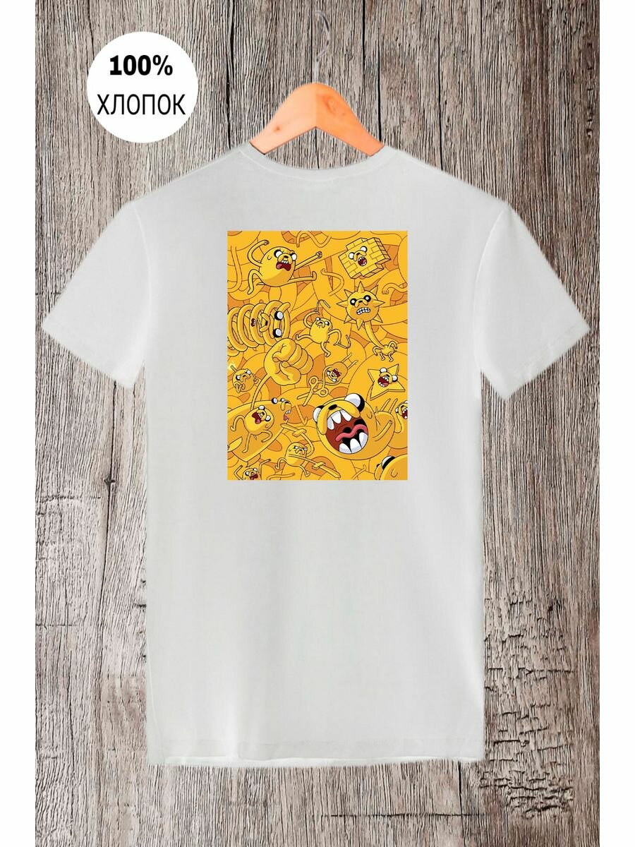 Футболка пес джейк из мультика время приключений