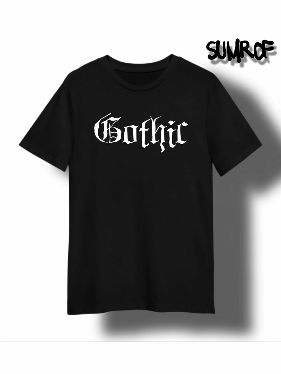 Футболка с надписью ghotic готика