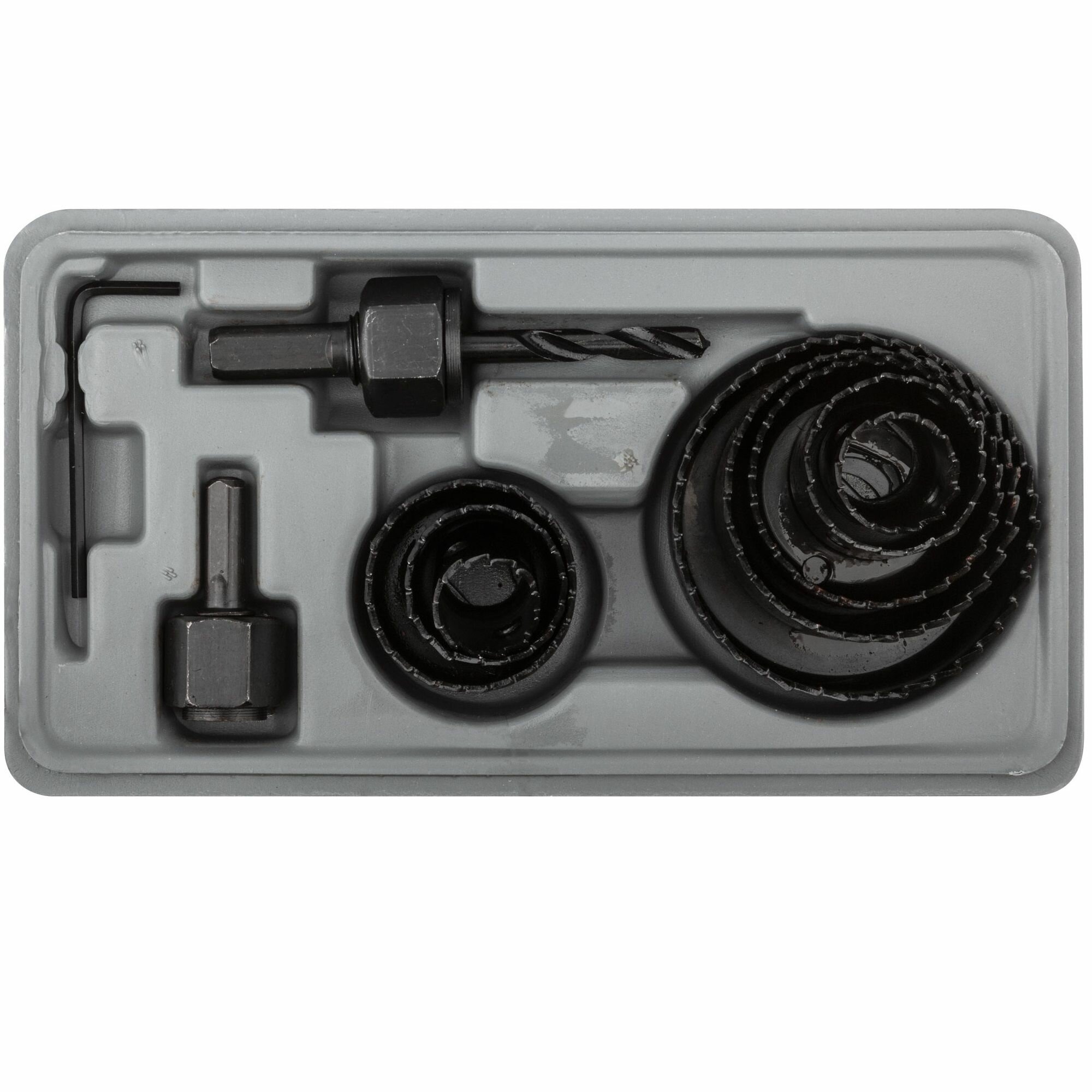 Набор пил круговых (коронки) по дереву, 8шт, 19-64мм FIT в кейсе