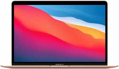 Apple MacBook Air Ноутбук 13.3", Apple M1 (8C CPU, 7C GPU), RAM 8 ГБ, SSD 256 ГБ, Apple M1, MacOS, (MGND3RU/A), золотой, Русская раскладка