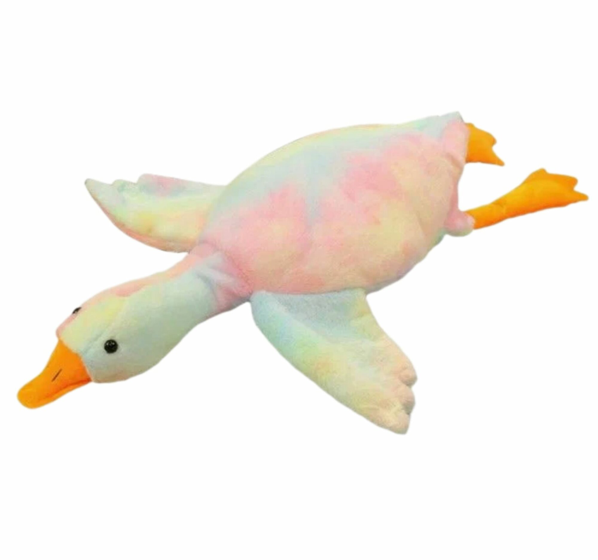 Мягкая игрушка Гусь 160 см/ Гусь-обнимусь, радужный