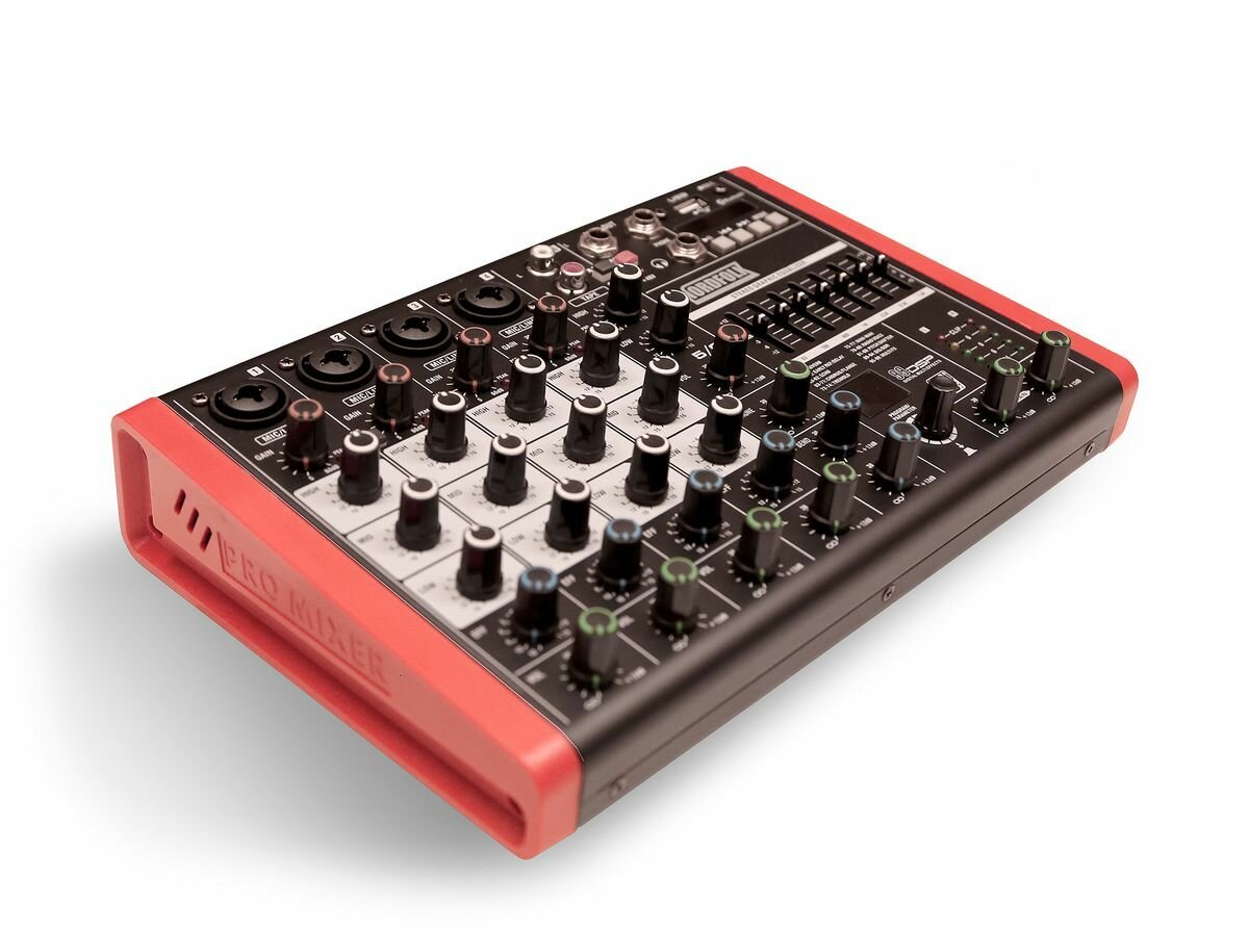 NordFolk NCM-6DSP компактный микш пульт, 4 микр, 4 лин, 2 ст, DSP, MP3 плеер, Bluetooth