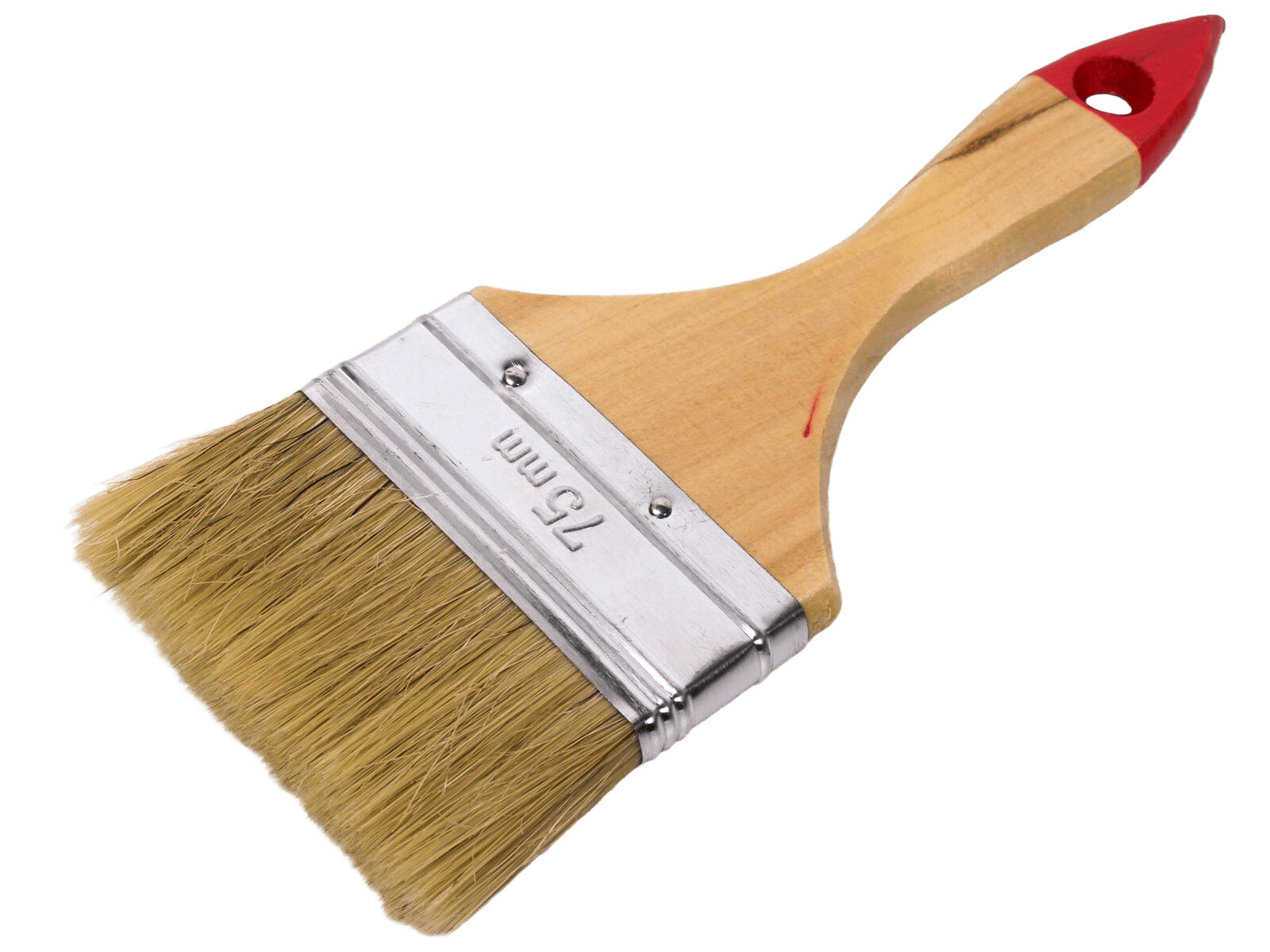 Кисть флейцевая лакированая ручка 75 мм