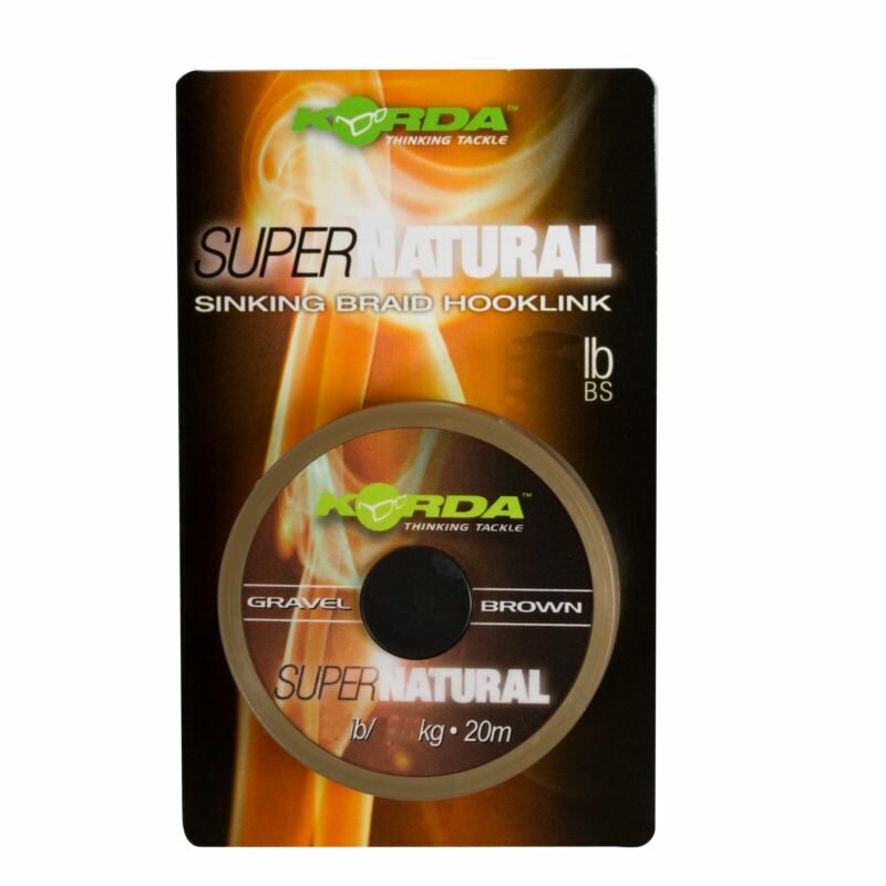 KORDA Поводочный материал Super Natural Gravel Brown 18lb 20м