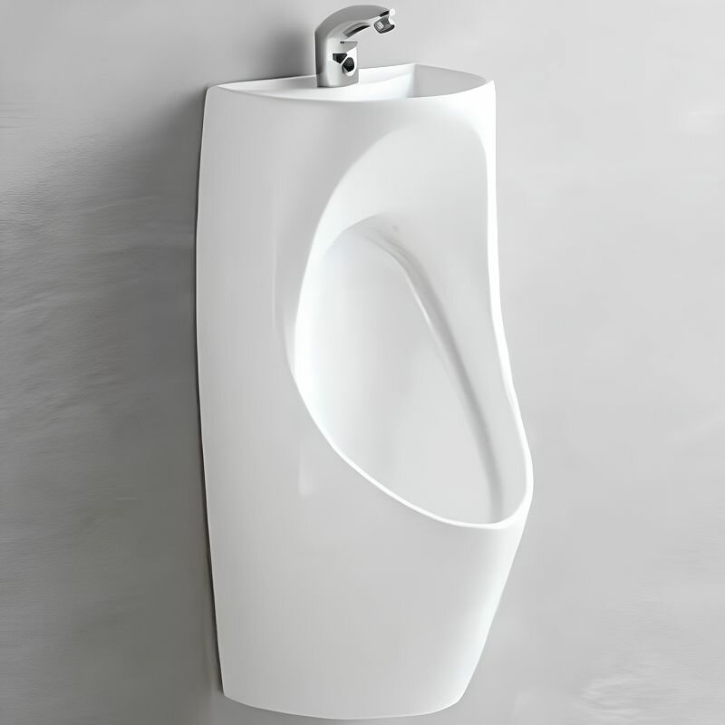 Писсуар CeramaLux X573P подвесной с горизонтальным выпуском, современный стиль