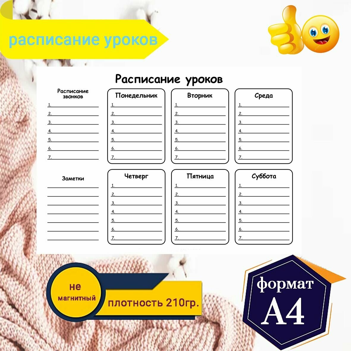 Расписание уроков "Расписание в тему"