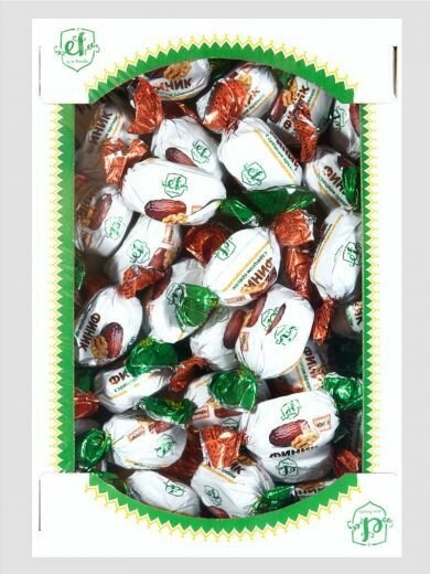 Шоколадные конфеты финик с грецким орехом 1кг