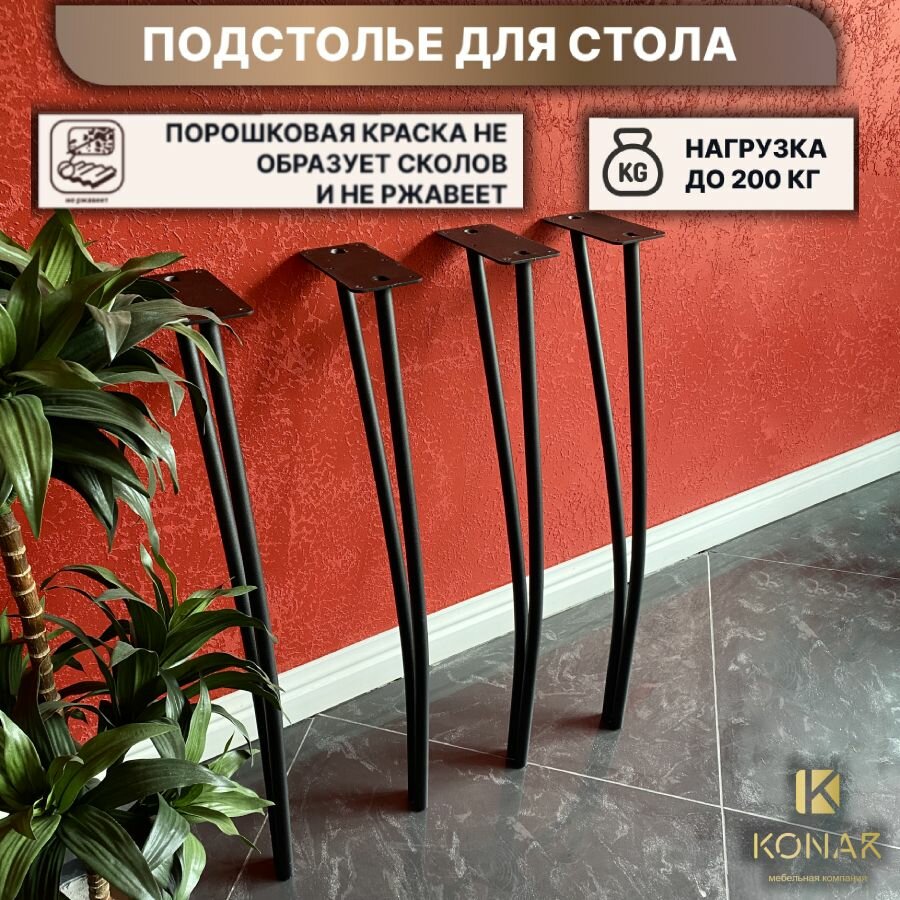 Подстолье для стола 4 шт, опоры в стиле лофт