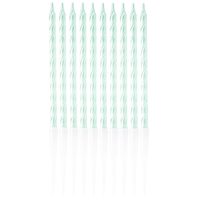 Свечи д/торта Бирюзов с подст 10см 10штG