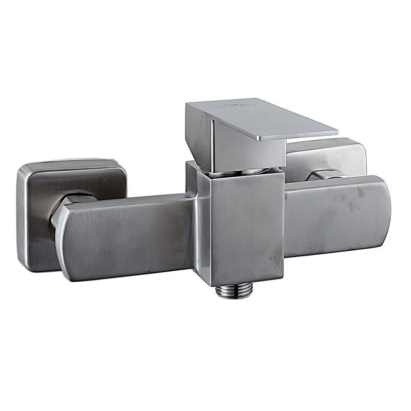 Смеситель для ванны из нержавеющей стали без излива, с душевой лейкой FASHUN A52002, цвет хром