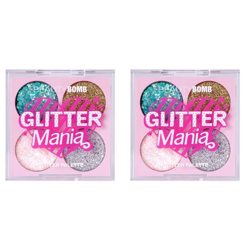 Палетка глиттеров Beauty Bomb Glitter Mania тон 01 3г, 2 шт