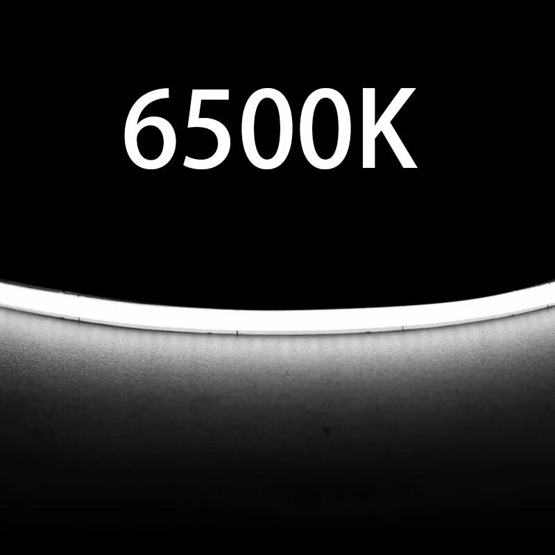 OCONA Светодиодная лента COB 4 мм 480 светодиодов теплый/природный/холодный белый 12/24 В 50 см 6500K, 0,5 м, 12V 480LED