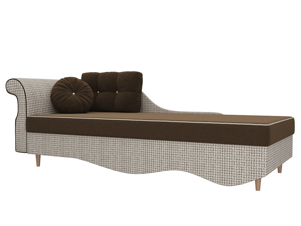 Прямой диван тахта Лорд Коричневый 2 Микровелюр, 225х85х84 см, с ящиком для белья