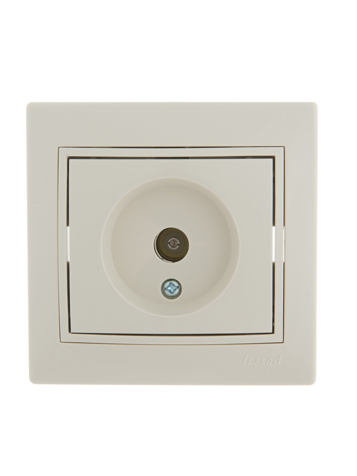 Розетка LEZARD MIRA ТВ оконечная кремовая со вставкой