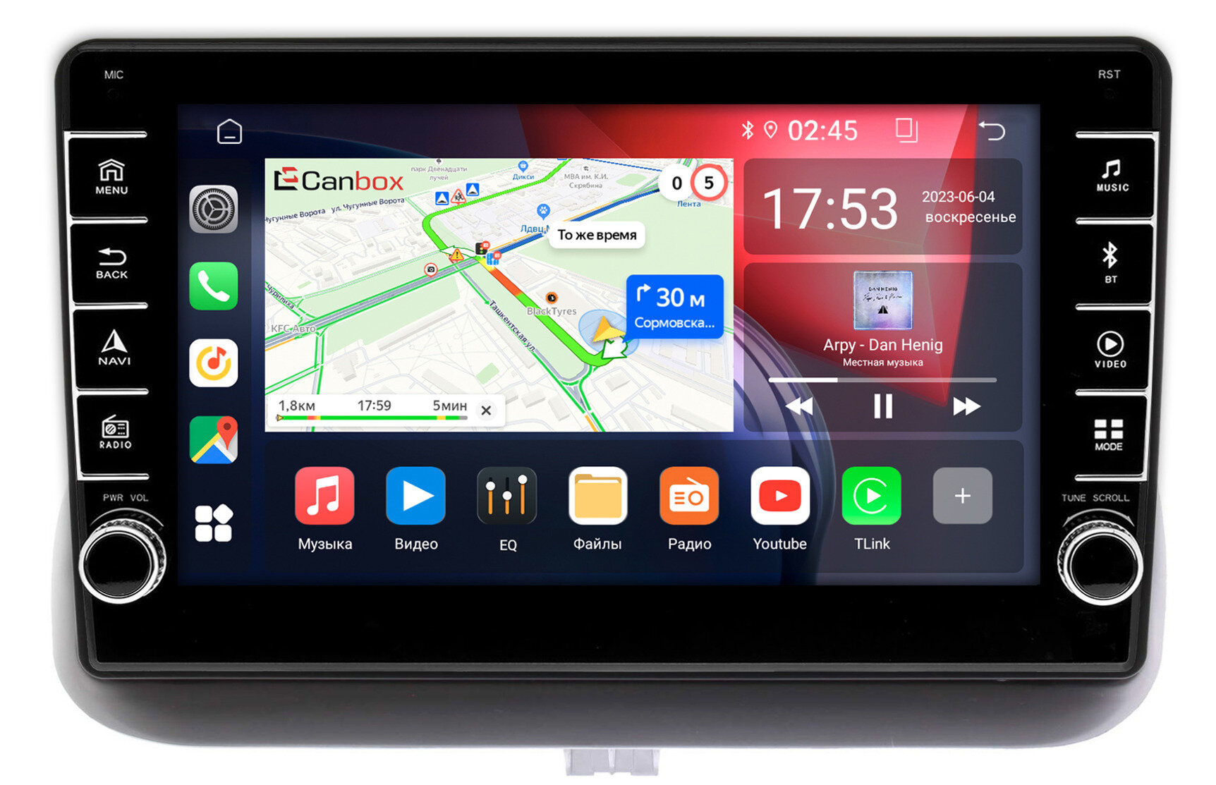 Штатная магнитола Toyota Corolla (E110), Sprinter Carib 1995-2002 (Правый руль, в верхнюю часть) Canbox BGTR9-591 4/64 Android 10 (IPS, DSP, CarPlay)