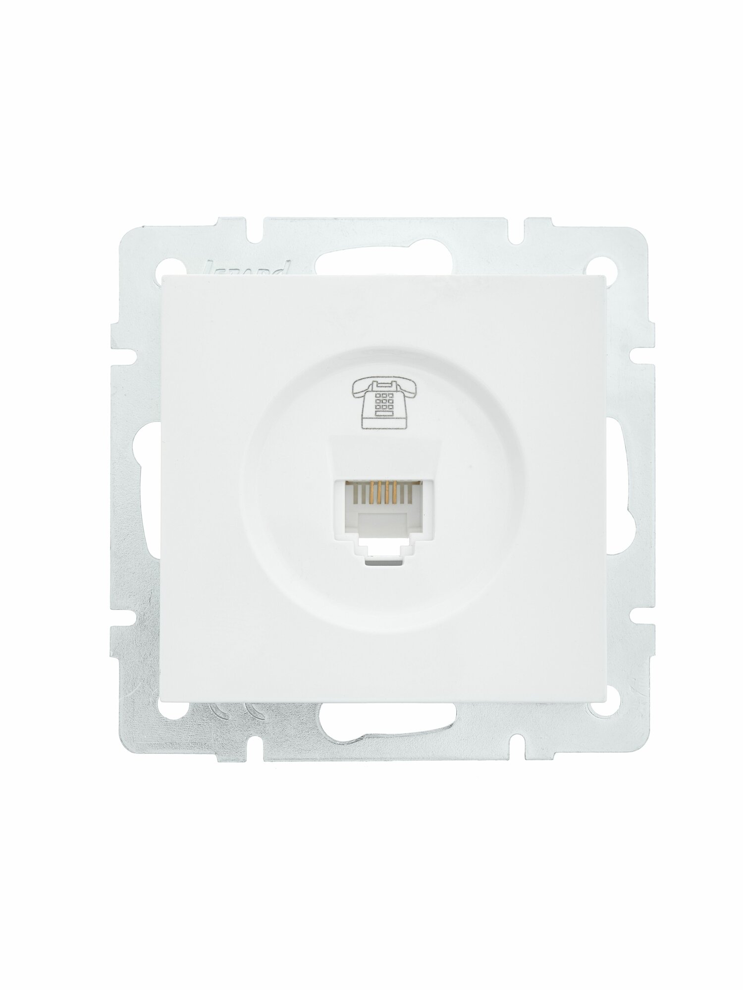 Розетка телефонная евро белая VESNA