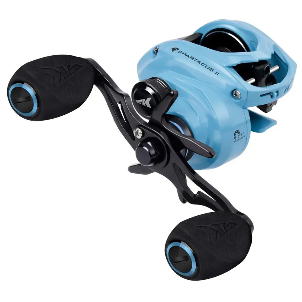 KastKing Spartacus II Ultra Smooth Baitcasting Reel Left Hand, Blue
